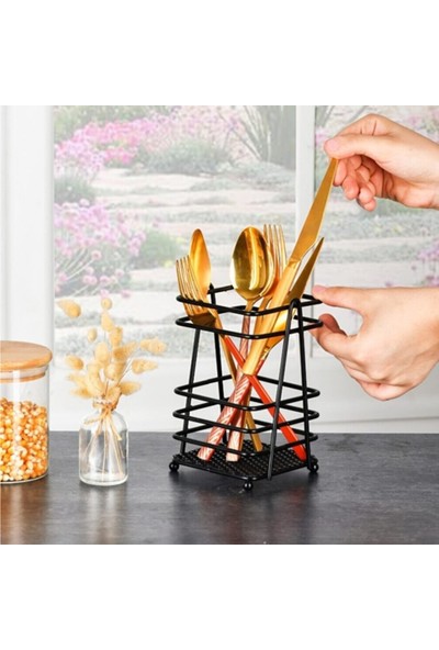 Arvale Siyah Metal Kaşıklık