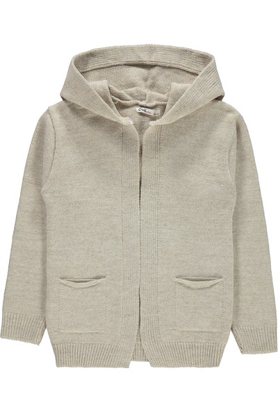 Civil Girls Kız Çocuk Kapüşonlu Hırka 10-13 Yaş Bej