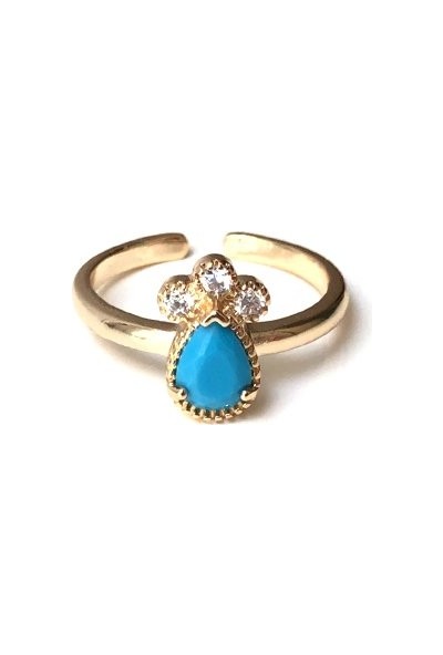 Teen Jewellry Turkuaz Taşlı Kalp Figürlü Üç Zirkon Taşlı Spor Yüzük Teen Jewellry Turkuaz Taşlı Kalp Figürlü Üç Zirkon Taşlı Spor Yüzük