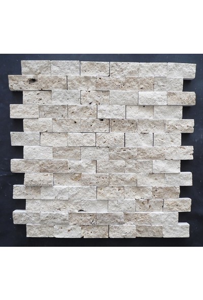 Antalya Taş Market Klasik Traverten 2,5x5 Cm Fileli Patlatma Taş Antalya Taş Market Klasik Traverten 2,5x5 Cm Fileli Patlatma Taş