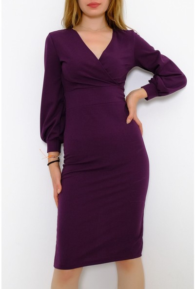 Balon Kol Elbise Koyumor - 58706.1592.