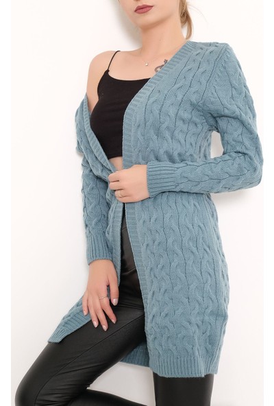 Peaces Store Kemerli Hırka Koyumint - 279.1577. Peaces Store Kemerli Hırka Koyumint - 279.1577.