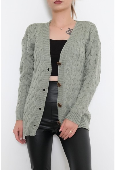 Peaces Store Düğmeli Hırka Çağla - 283.1577.