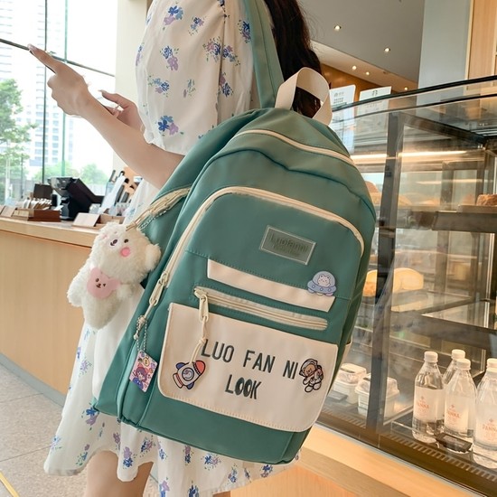 Hainan Shenda Suya Dayanıklı Okul Sırt Çantası - Yeşil (Yurt Fiyatı