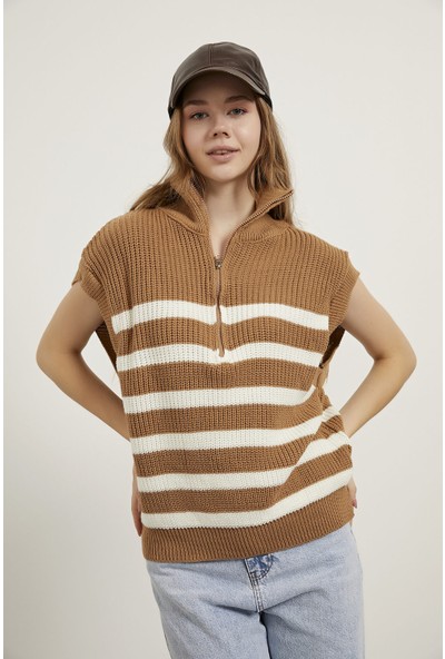 Armalife Selanik Çizgili Triko Süveter