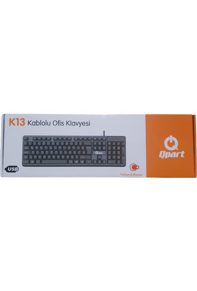 QParts Qpart K13 USB Ofis Klavyesi Q Tr Kablolu