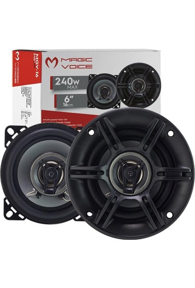 Magıcvoıce Mgv-16 16 cm 120W Kapaklı Tweeterlı Hoparlör (2li Takım) Magıcvoıce Mgv-16 16 cm 120W Kapaklı Tweeterlı Hoparlör (2li Takım)