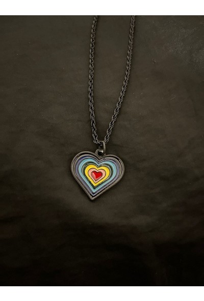 Daily Fashion Dailyfashion Kalp Rainbow Kolye Daily Fashion Dailyfashion Kalp Rainbow Kolye