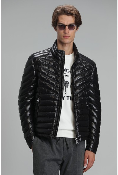 Lufian Luc Kaz Tüyü Erkek Mont Siyah