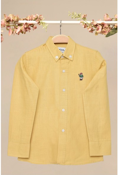 Piola Club Erkek Çocuk Hardal Keten Gömlek Piola Club Erkek Çocuk Hardal Keten Gömlek