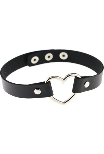 Daily Fashion Tasarım Kadın Kalp Detay Deri Choker Tasma Kolye Daily Fashion Tasarım Kadın Kalp Detay Deri Choker Tasma Kolye