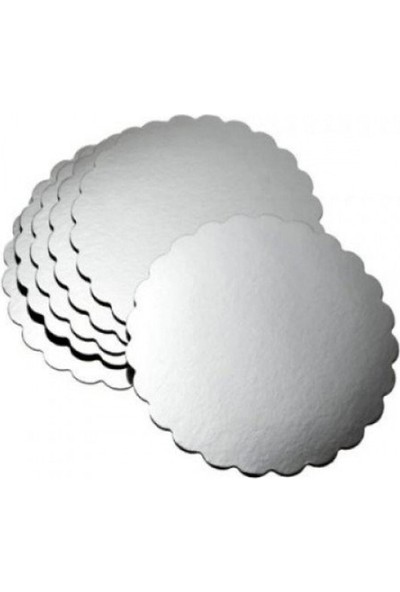 Piyop Pasta Altı Gümüş 11 cm 50'li Piyop Pasta Altı Gümüş 11 cm 50'li