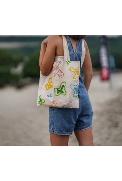 Senem Yakupoğlu Design Handmade Stilize Desen Bez Omuz/ Plaj Çantası Senem Yakupoğlu Design Handmade Stilize Desen Bez Omuz/ Plaj Çantası