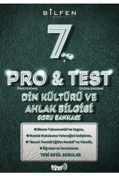 Bilfen Yayınları 7. Sınıf Pro&test Din Kültürü ve Ahlak Bilgisi Soru Bankası Bilfen Yayınları 7. Sınıf Pro&test Din Kültürü ve Ahlak Bilgisi Soru Bankası