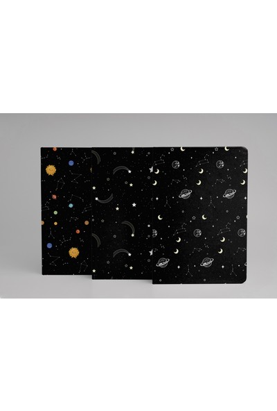 Day Store Uzay Temalı 3'lü Defter Seti - A5 - Çizgili - 13X21 cm Day Store Uzay Temalı 3'lü Defter Seti - A5 - Çizgili - 13X21 cm