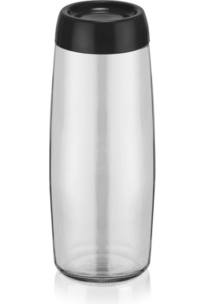 Qlux Glasslux Oval Kavanoz 1600 cc Siyah Qlux Glasslux Oval Kavanoz 1600 cc Siyah
