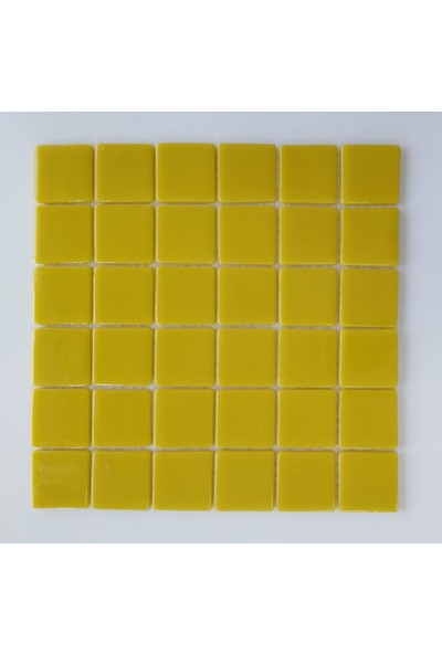 MozaiKristaL Tüm Yüzeyler Için 50x50x5 mm Cam Ebatı, 31.5x31.5 cm File Karo Ebatı, 10 Karo1 M2,sarı Cam Mozaik