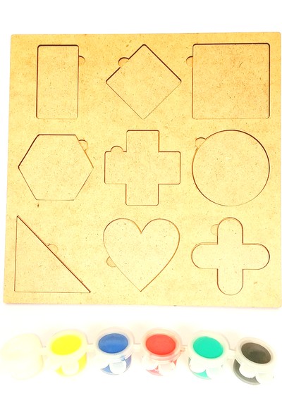 Sharp Art Boyanabilir Ahşap Geometrik Semboller(Boya Seti Hediyeli) Sharp Art Boyanabilir Ahşap Geometrik Semboller(Boya Seti Hediyeli)