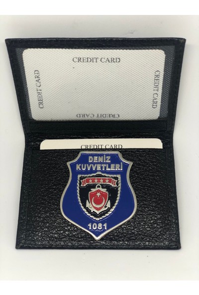 Deniz Kuvvetleri Komutanlığı Rozetli Kimlik Kartlık Deri Deniz Kuvvetleri Komutanlığı Rozetli Kimlik Kartlık Deri