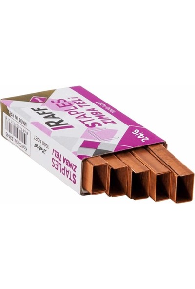 Raff Zımba Teli 24/6 Bakır 10LU Kutu Raff Zımba Teli 24/6 Bakır 10LU Kutu