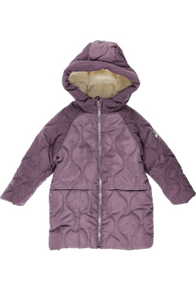 Panço Kız Çocuk Kapüşonlu Kapitoneli Kaban