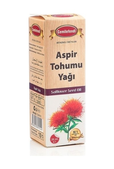 Cemil Efendi Aspir Tohumu Yağı 20 ml Cemil Efendi Aspir Tohumu Yağı 20 ml