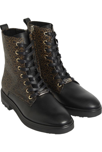 Calvin Klein Deri Siyah Kadın Bot HW0HW013140GL