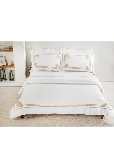 English Home Roman Pamuklu King Size Nevresım Takımı 240 x 220 cm Bej English Home Roman Pamuklu King Size Nevresım Takımı 240 x 220 cm Bej