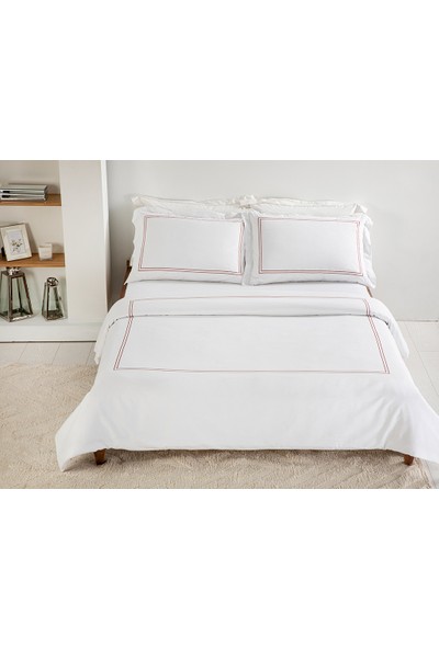 English Home Arcadia Pamuklu Çift Kişilik Nevresım Takımı 200 x 220 cm Terracotta