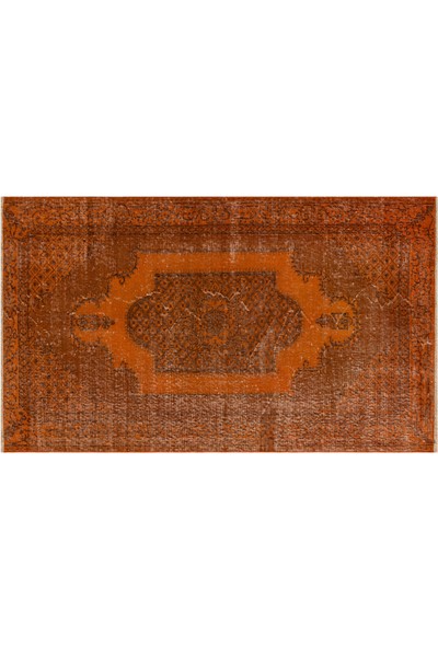 İmza Zemin Turuncu Vintage El Dokuma Halı 114 x 195 cm - Paspas Hediye İmza Zemin Turuncu Vintage El Dokuma Halı 114 x 195 cm - Paspas Hediye