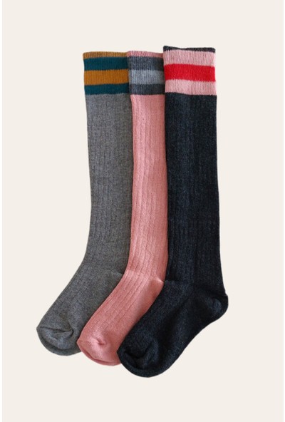 Ollero Çocuk Diz Altı Çorap 3 Çift Okul Çorabı