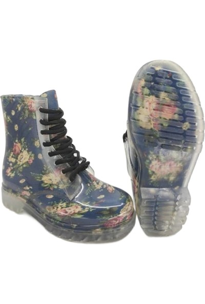 Yağmur Çizmesi Su Geçirmez Çiçekli