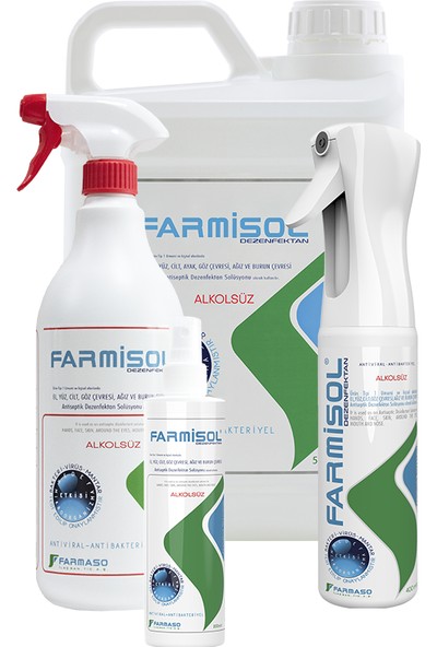 Farmisol Dezenfektan - Kişisel Kullanım Antiseptiği 4'lü Muhteşem Set Farmisol Dezenfektan - Kişisel Kullanım Antiseptiği 4'lü Muhteşem Set