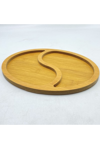 Yakut Ahşap Oval Bölmeli Sunumluk Yakut Ahşap Oval Bölmeli Sunumluk