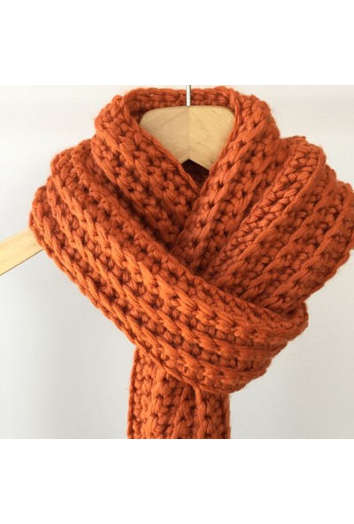 Mora Knit El Örgüsü Yünlü Kalın Atkı Mora Knit El Örgüsü Yünlü Kalın Atkı