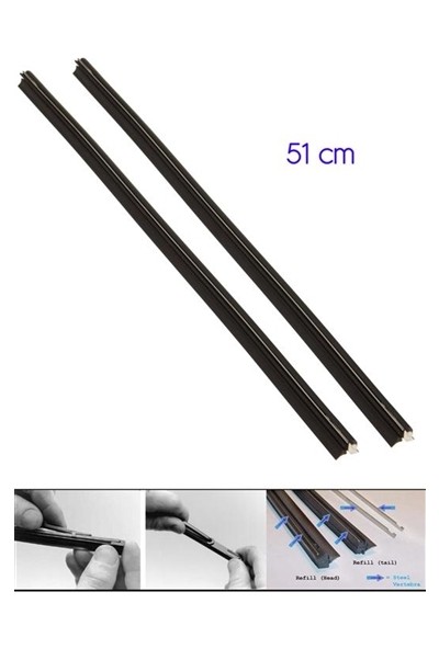 Giftmatikcenter 51 cm Telli Silecek Lastiği 2 Adet Giftmatikcenter 51 cm Telli Silecek Lastiği 2 Adet
