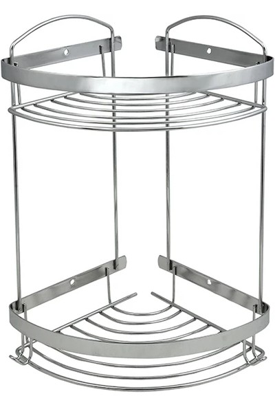 Kervan Lüx 2 Li Krom Banyo Köşeliği Paslanmaz+ Lif Askılığı Kervan Lüx 2 Li Krom Banyo Köşeliği Paslanmaz+ Lif Askılığı