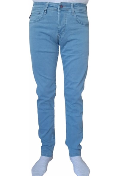 Çankaya Giyim Erkek Slim Fit Likralı Mavi Kot Pantolon
