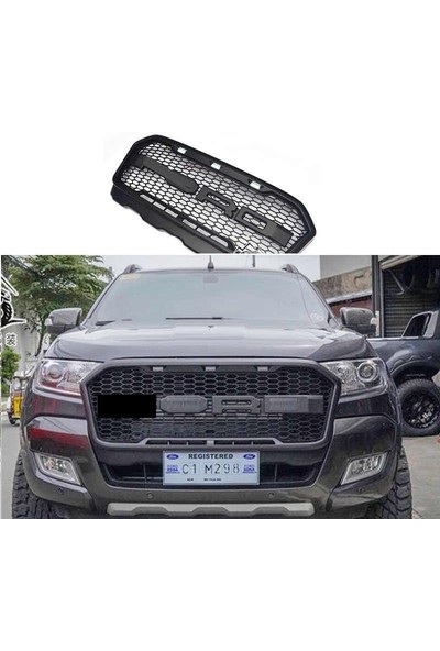 Ford Ranger Raptor T7 Ön Panjur Komple Izgara 2016+ Ledli Ford Ranger Raptor T7 Ön Panjur Komple Izgara 2016+ Ledli