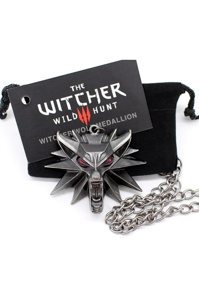 Jinx The Witcher 3 Kolye Kurt Kafası Kolye 1 Torba 1 Kart Orijinal Jinx The Witcher 3 Kolye Kurt Kafası Kolye 1 Torba 1 Kart Orijinal