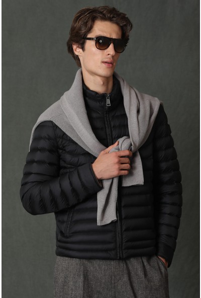 Lufian Andy Kaz Tüyü Erkek Mont Siyah