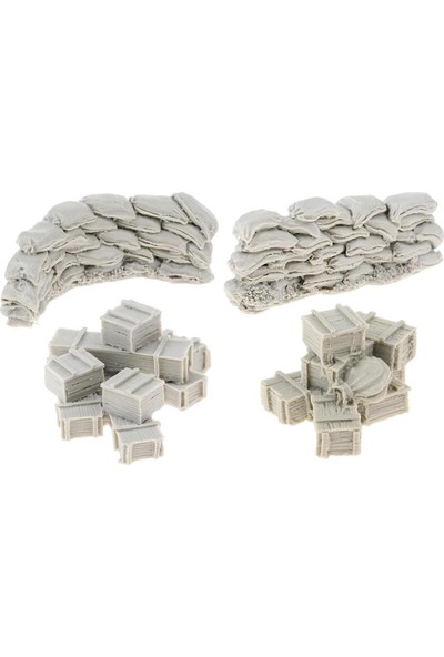 4 Parça: 35 Iı Reçine Minyatür Model Asker Boyasız