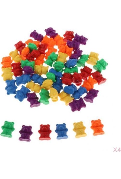 Ayı Sayaçları Sayma, Renk ve Sıralama Oyuncak 240PCS