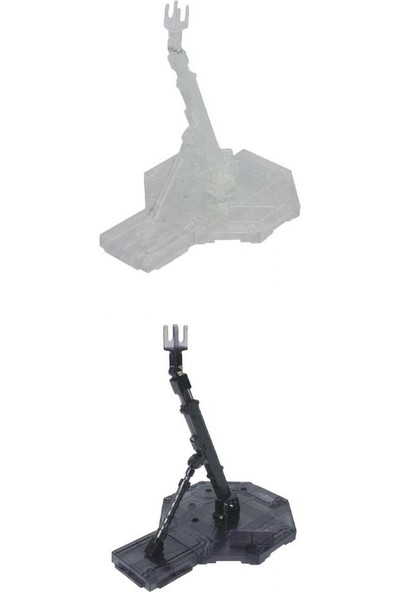 2 Figür Aksesuarının Plastik Standı Braketi /100 Rg Gundam Clear & Gri 2 Figür Aksesuarının Plastik Standı Braketi /100 Rg Gundam Clear & Gri