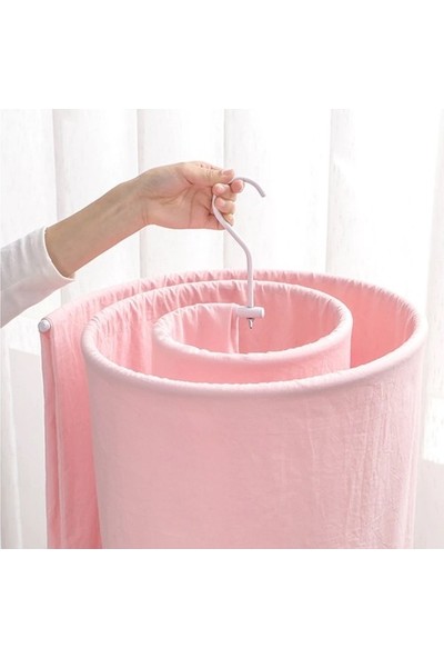 Omilife Çarşaf Battaniye Kurutma Askısı Pembe