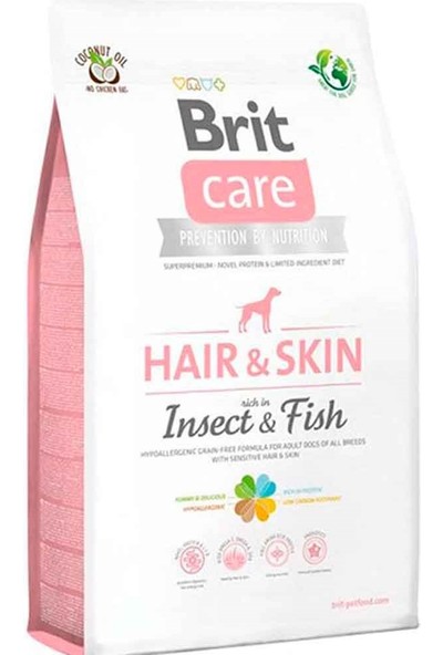 Brit Care Hair Skin Böcekli ve Balıklı Hipoalerjenik Köpek Maması 12 kg Brit Care Hair Skin Böcekli ve Balıklı Hipoalerjenik Köpek Maması 12 kg