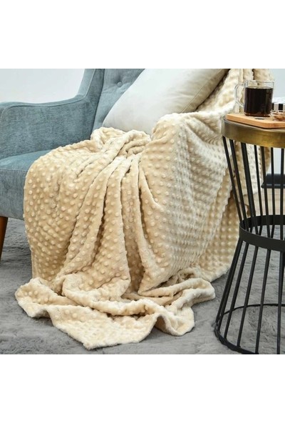 Merinos Pearl Çift Kişilik Tomurcuk Battaniye -Sand