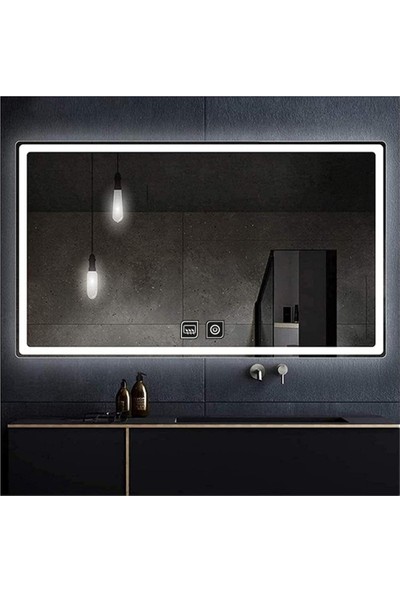 DNR 65x90 Cm Buğu Yapmayan Dokunmatik Beyaz Ledli Dikdörtgen Banyo Aynası DNR 65x90 Cm Buğu Yapmayan Dokunmatik Beyaz Ledli Dikdörtgen Banyo Aynası
