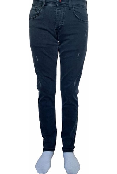 Çankaya Giyim Erkek Slim Fit Likralı Tırnaklı Siyah Kot Pantolon
