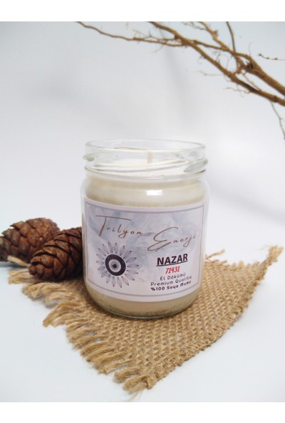 Trilyon Enerji Nazar - Cam Kavanoz Soya Enerji Mumu (210 Cc)